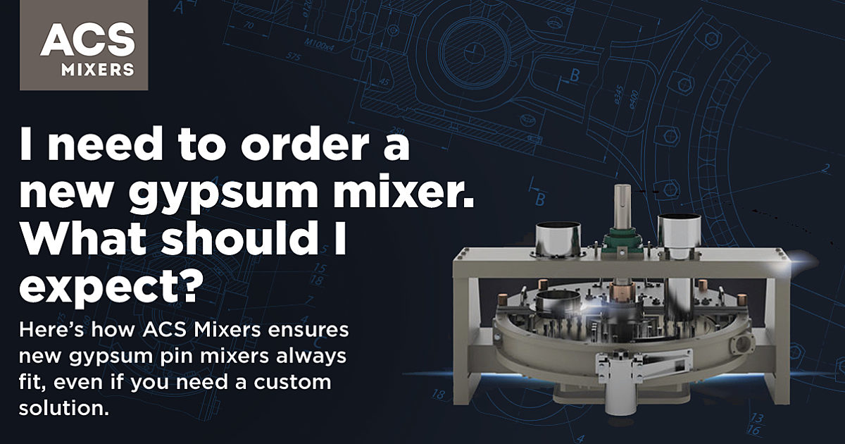 I need to order a new gypsum mixer. What should I expect? | ACS Mixers