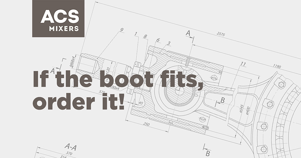 Single and Double Mixer Boots for Gypsum Mixers | ACS Mixers